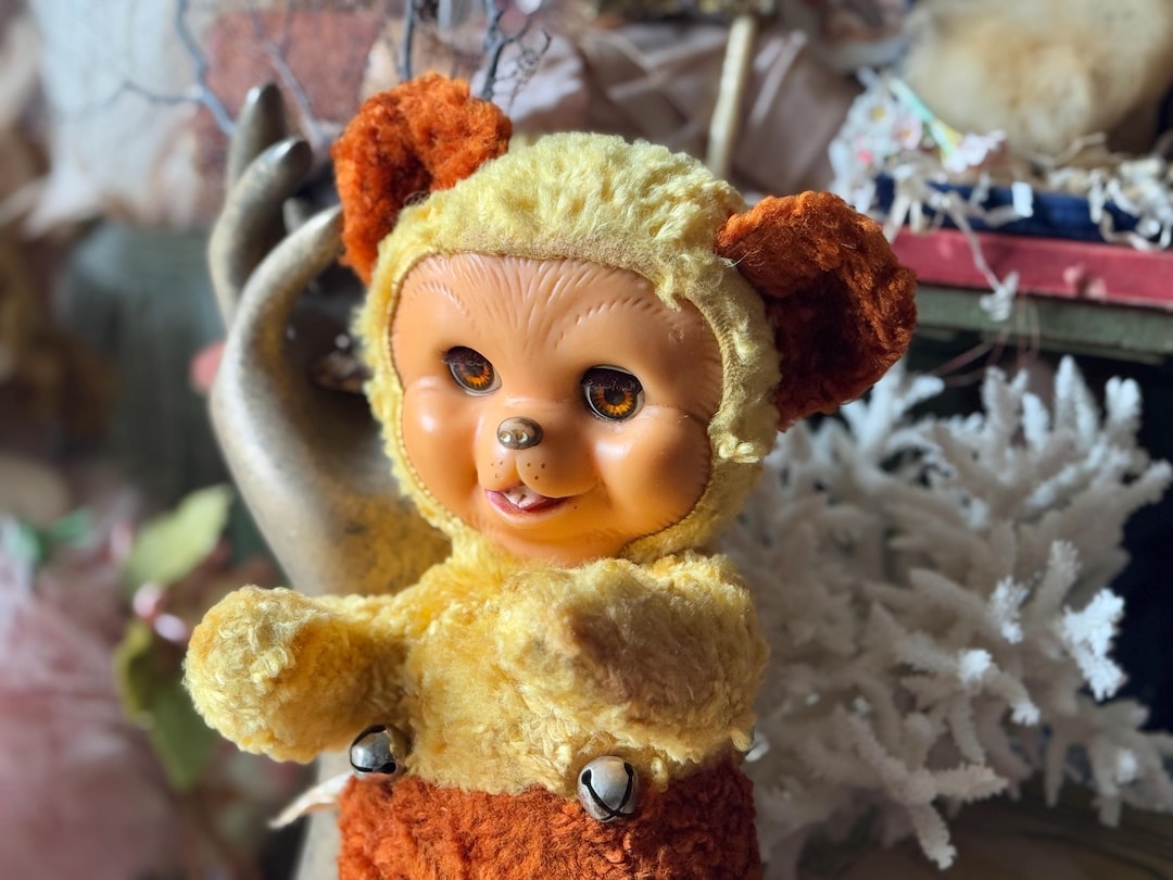 Vintage Gund Rubber Face Bear Stuffed Toy Small Plush Teddy - Etsy