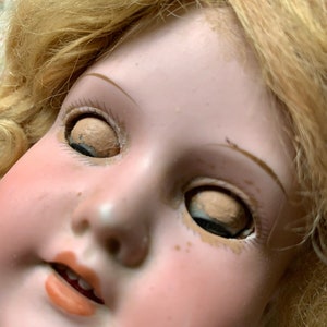 Antique Porcelain Armand Marseille German Head Doll With Glass Eyes and ...