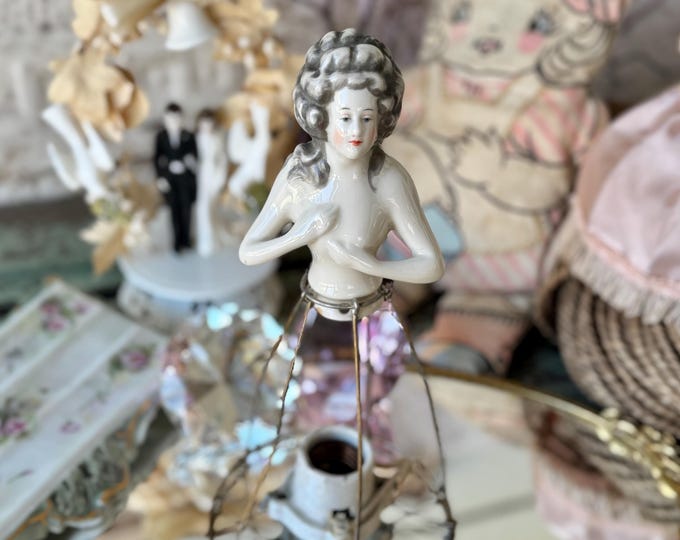 Vintage Porcelain Half Doll Cage Lamp Base Dresser Boudoir Doll - Etsy