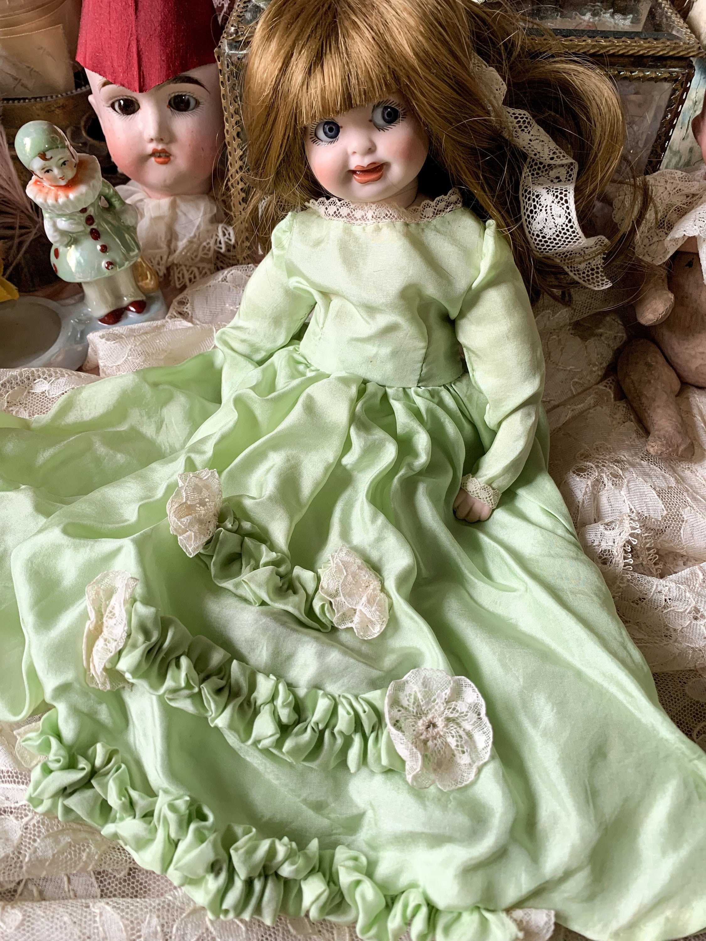 Materials GOOGLEY Reproduction doll head Porcelain Doll Making Home ...