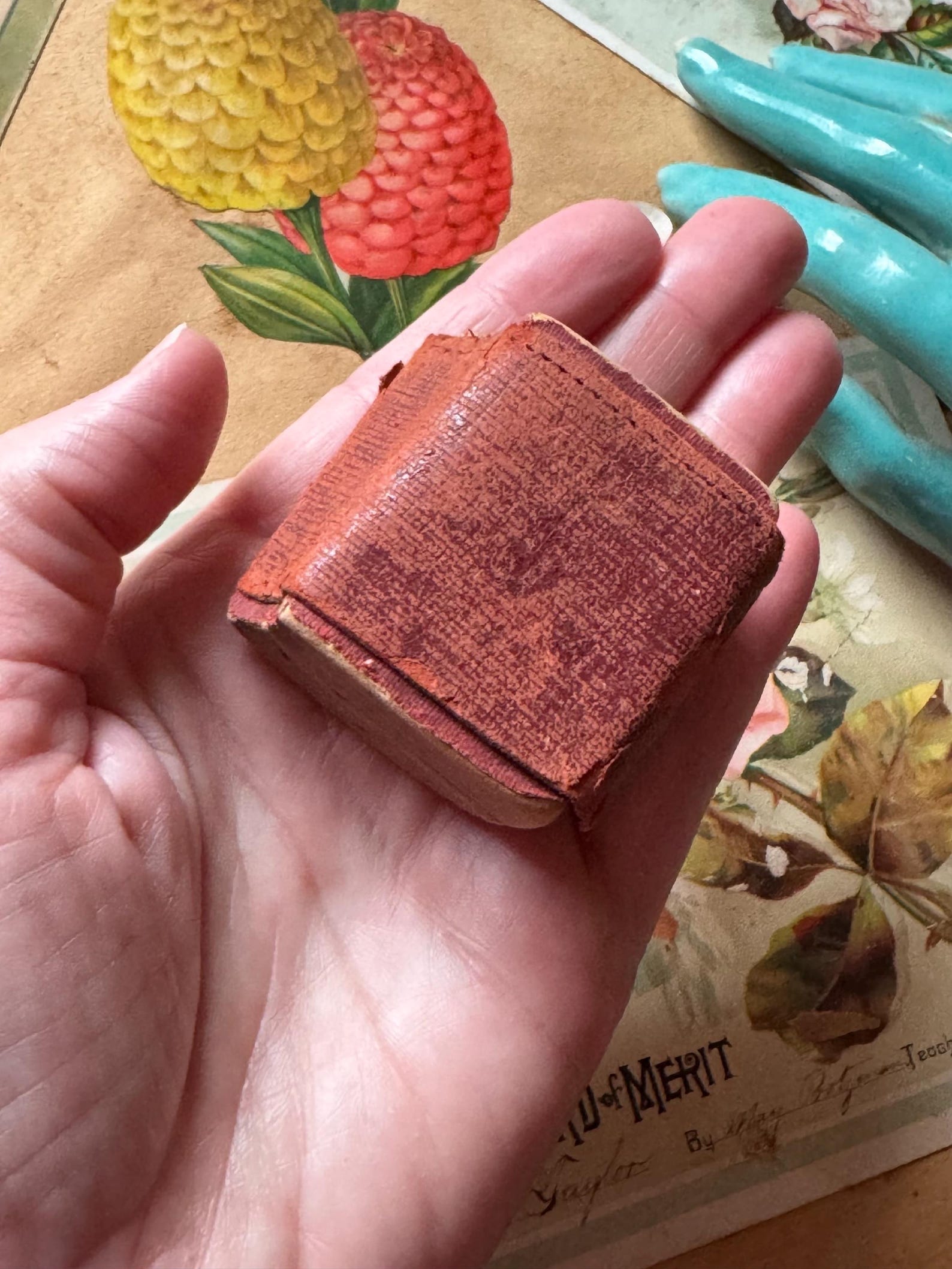 Antique Miniature the Little Webster Dictionary Book Tiny Novelty ...