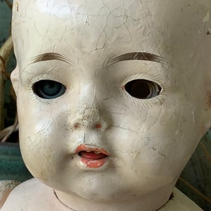 Vintage Creepy Composition Baby Doll Age Worn Crackled Doll | Etsy