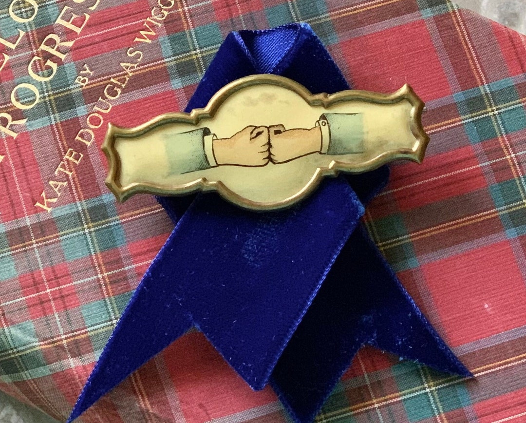 Vintage Figural Hand Pin Antique Celluloid Fisted Hands Badge With ...