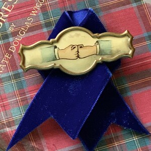 Vintage Figural Hand Pin Antique Celluloid Fisted Hands Badge With ...