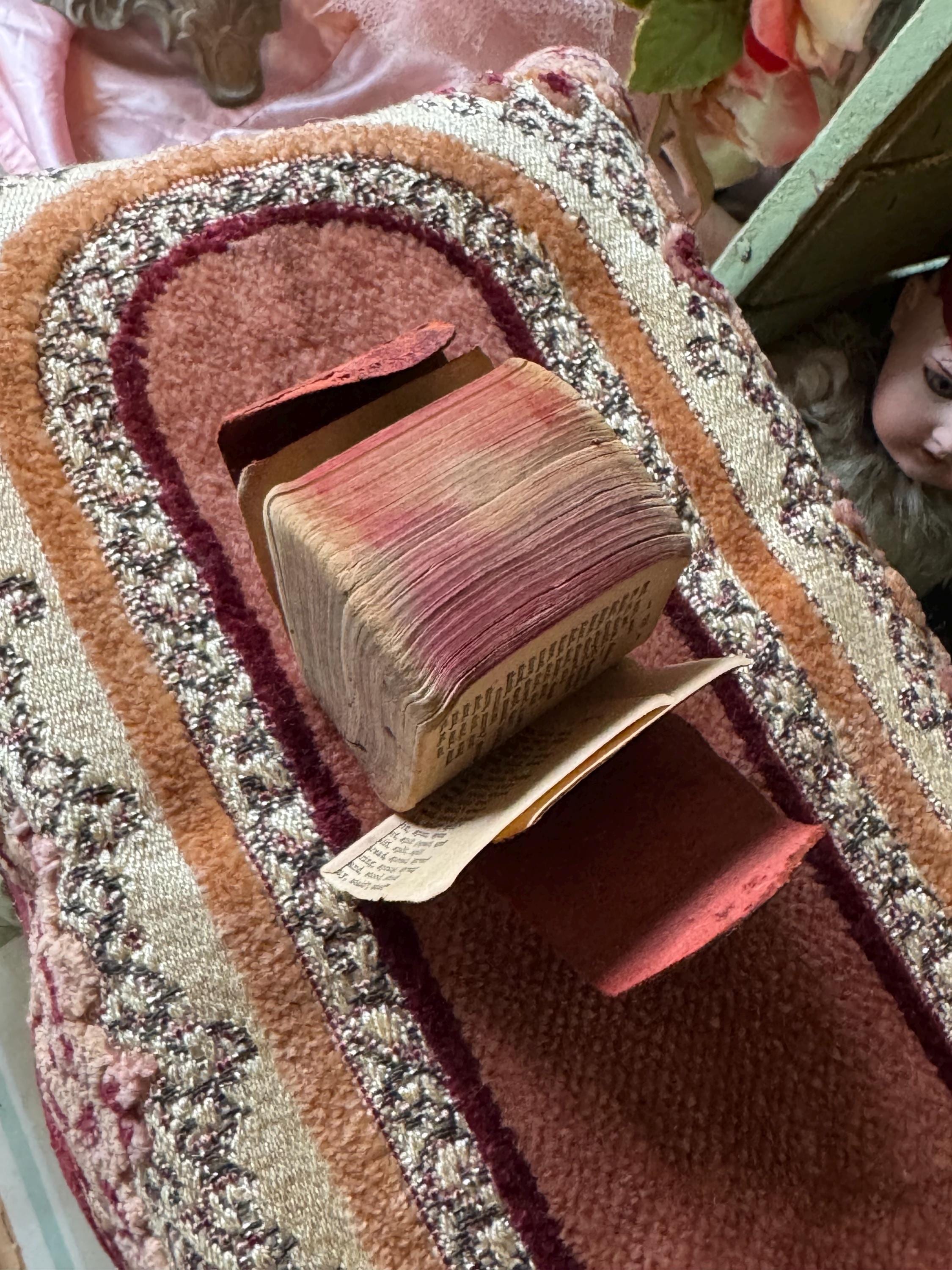 Antique Miniature the Little Webster Dictionary Book Tiny Novelty ...