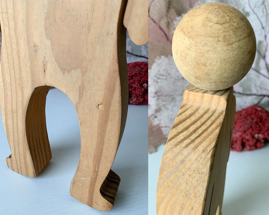 Vintage Wood Figure Statue Homemade Wooden Modern Block Man - Etsy Sweden