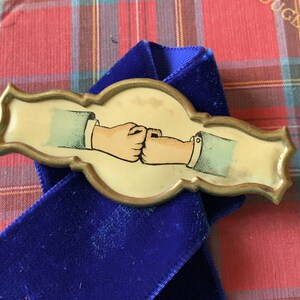 Vintage Figural Hand Pin Antique Celluloid Fisted Hands Badge With ...