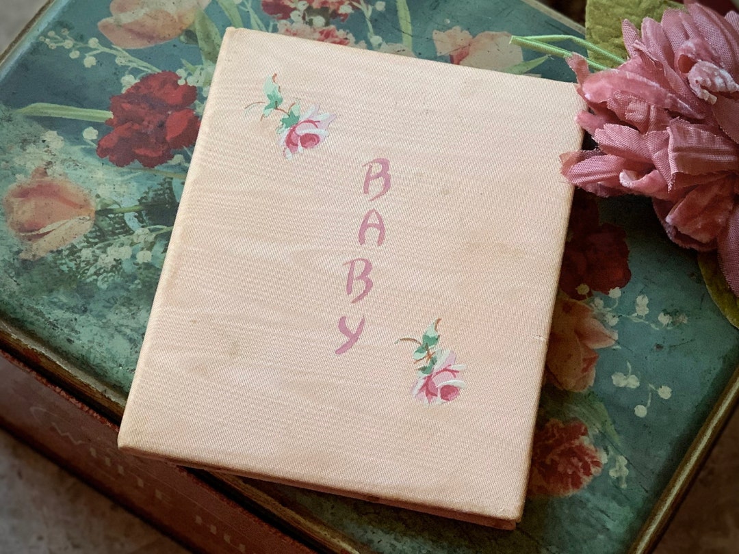 Vintage Baby Book Old Memory Booklet With Baby Photos Mini Album ...