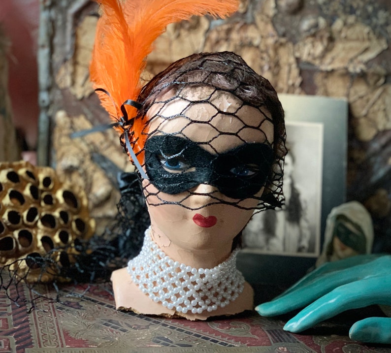 Vintage Boudoir Doll Head Old Busted Composition Doll Part Etsy