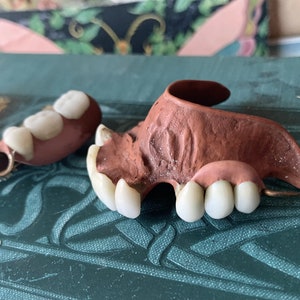 Vintage Partial Dentures Old False Teeth Used Worn Creepy Fake Teeth ...