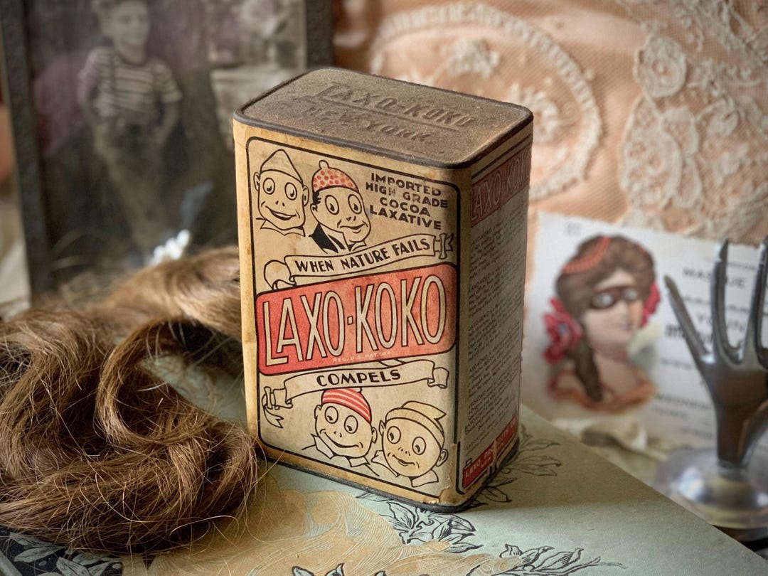 Vintage Laxo Koko Medical Advertising Box Brownies Pixie Elves Rare ...