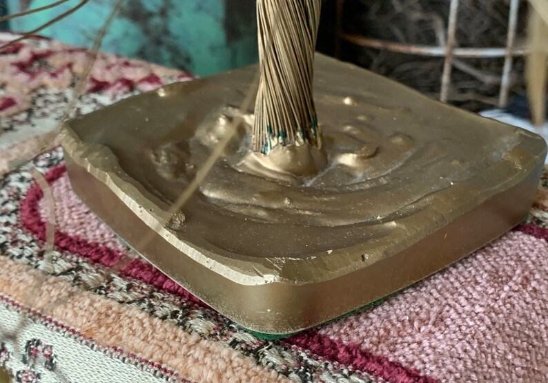 Vintage Gold Tree Statue Wire Sculpture Dangly Leaves Modern - Etsy