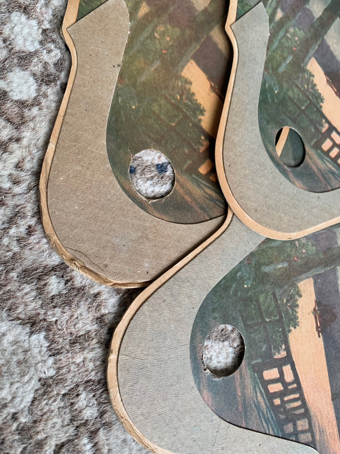 Vintage Set Funeral Fans Old Paper Cardboard Funeral Home Fan - Etsy