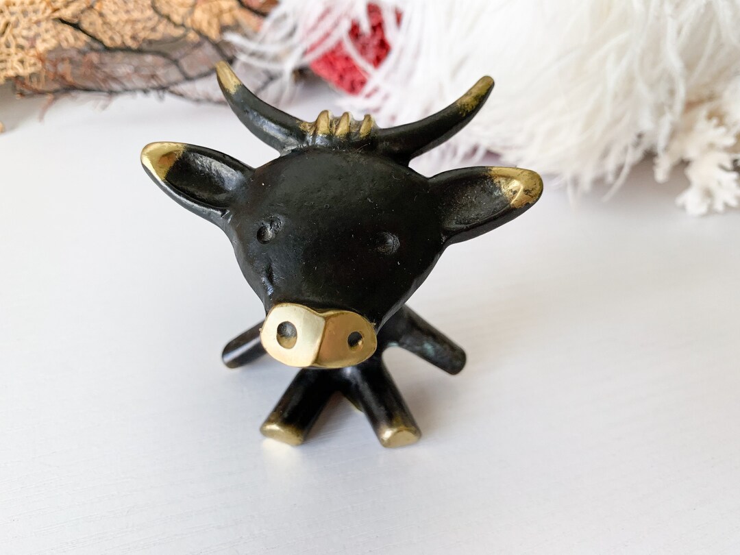 Vintage Walter Bosse Corkscrew Austrian Bottle Opener Cow Bull Figurine ...