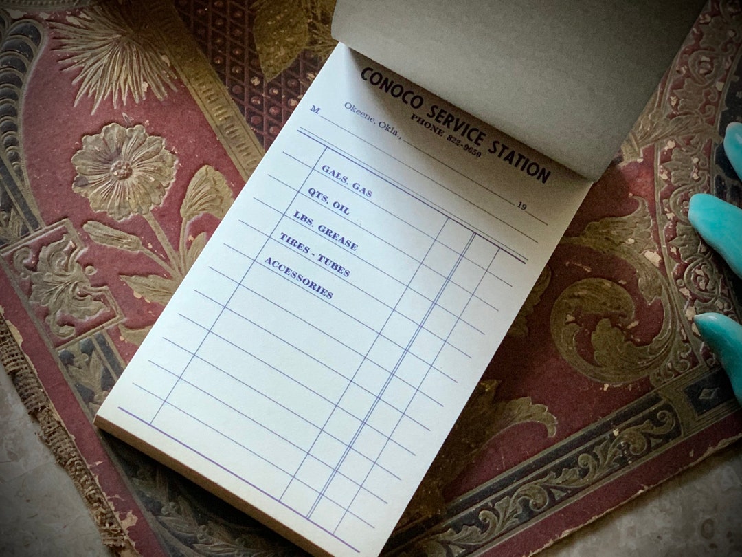 Vintage Conoco Service Station Receipt Book Nos Oil Gas Paper Booklet ...