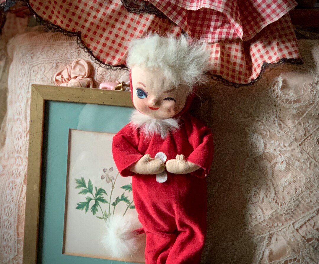 Vintage Winking Devil Pixie Doll Holiday Fair Japan Retro Devil Girl ...