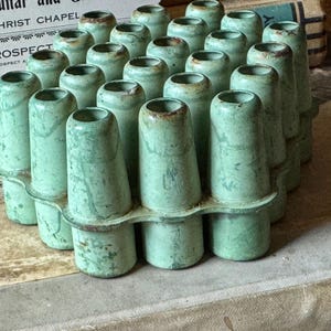 Vintage Flower Frog Tubes Green Bud Vase Floral Holder - Etsy