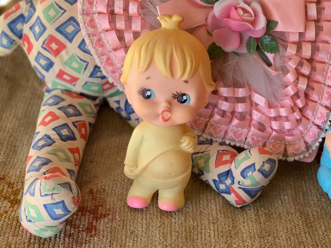 Vintage Sanitoy Rubber Doll Baby Girl Squeak Toy - Etsy