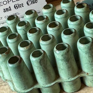 Vintage Flower Frog Tubes Green Bud Vase Floral Holder - Etsy