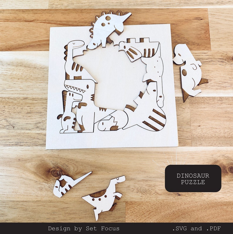 DINOSAUR PUZZLE Mind Game /laser Cut File / SVG / Montessori | Etsy