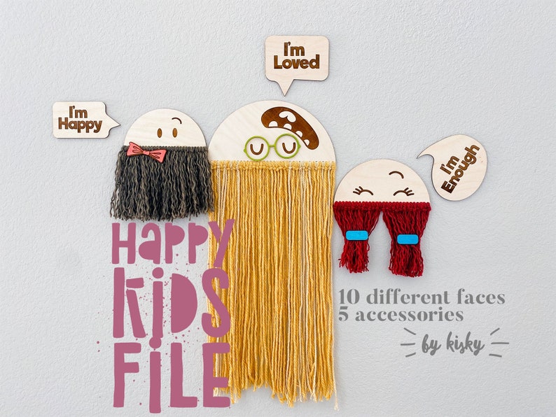 KIDS ROOM DECOR File / Happy Kids Decor File / Laser Cut File / .svg ...