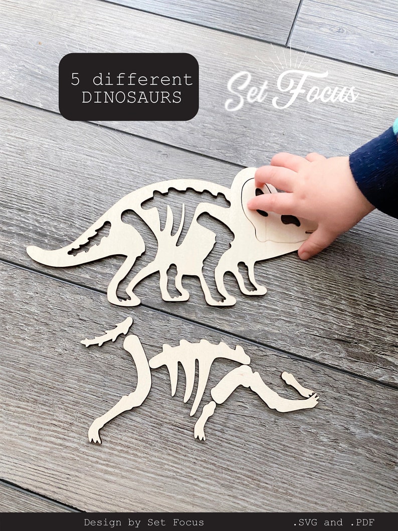 DINOSAUR PUZZLE /laser Cut File / SVG / Montessori Toys / Diy - Etsy