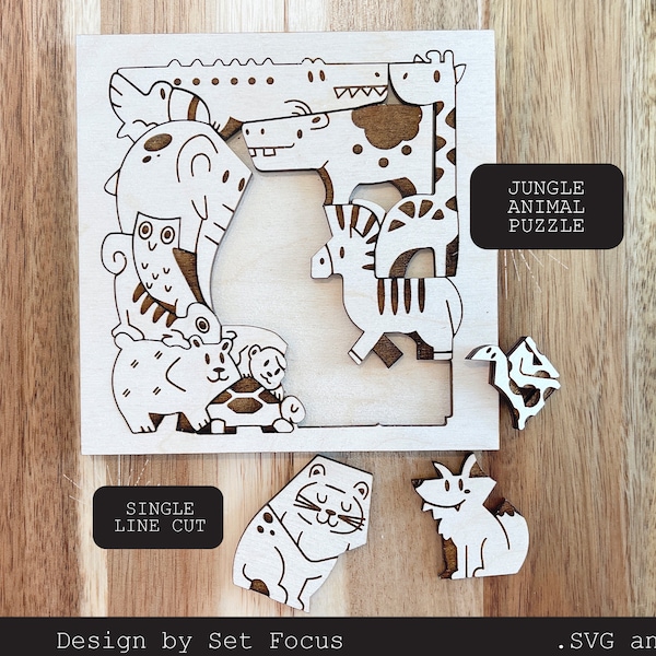 Wood Animal Puzzle - Etsy