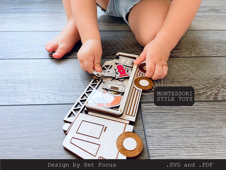 FIRE TRUCK Puzzle Toy Laser Cut File SVG Montessori Toys - Etsy