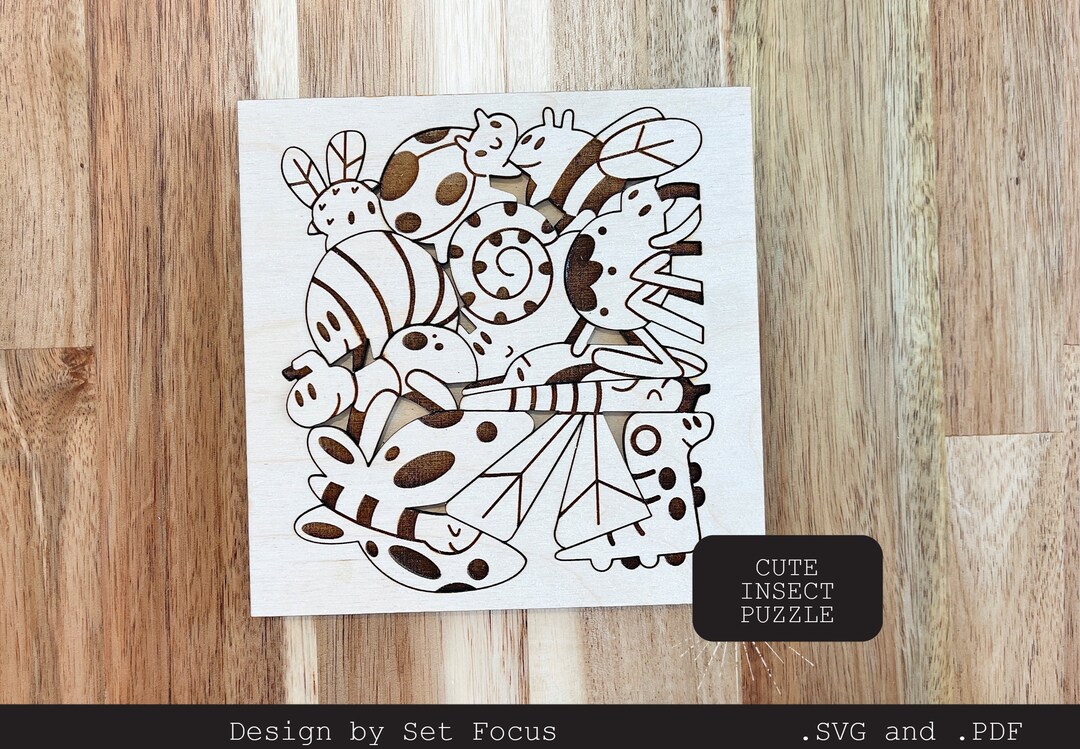 INSECT PUZZLE Mind Game | Laser Cut File | SVG | Montessori Toys | Diy ...