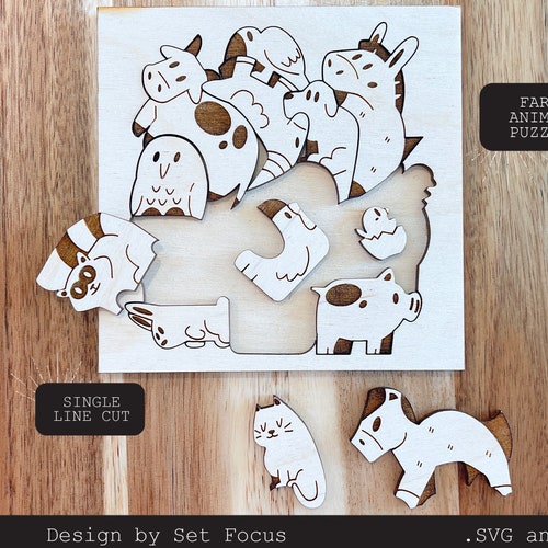 DINOSAUR PUZZLE /laser Cut File / SVG / Montessori Toys / Diy - Etsy