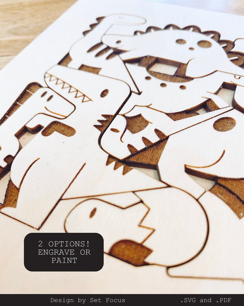 DINOSAUR PUZZLE Mind Game /laser Cut File / SVG / Montessori | Etsy