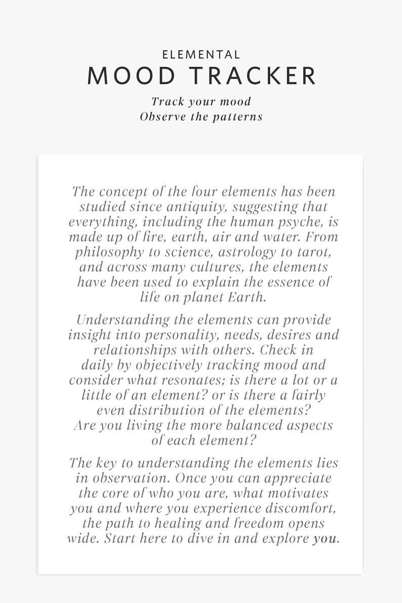 Yearly Mood Tracker | A Year in Pixels | Mood Journal | Emotion Tracker | Mood Chart | Wellness ...