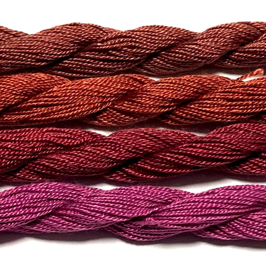 Choose Your Color / Hand Dyed Fine Twist Mulberry Silk Threads - Etsy
