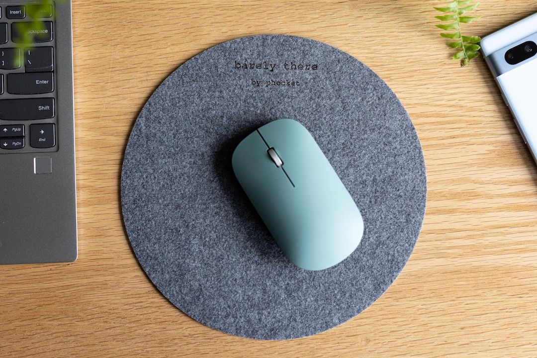 Grey Felt Mouse Pad - 2mm Thin, Vegan Felt - Etsy