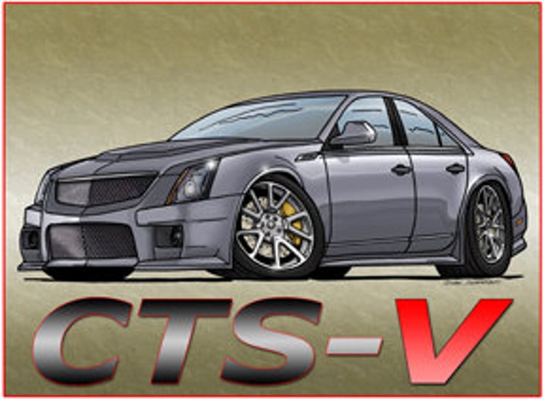 Cadillac CTS V Sedan Wagon or Coupe Print Make It Look Like Your Car - Etsy