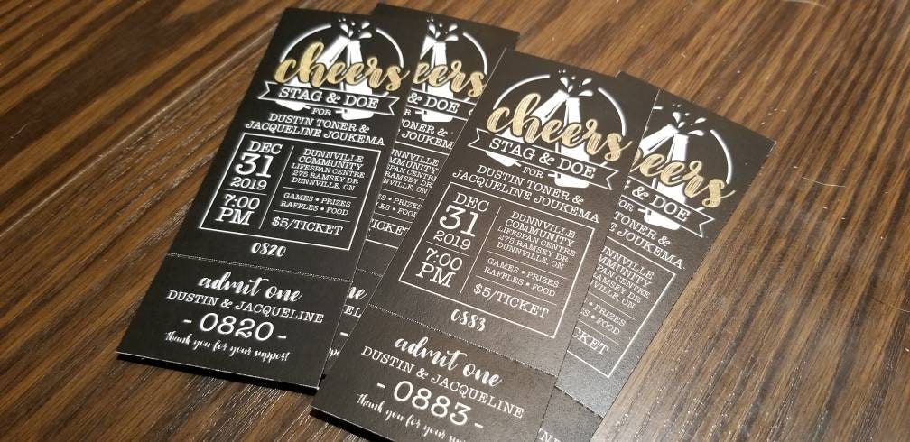 Stag & Doe Tickets - CHEERS! - Etsy Canada