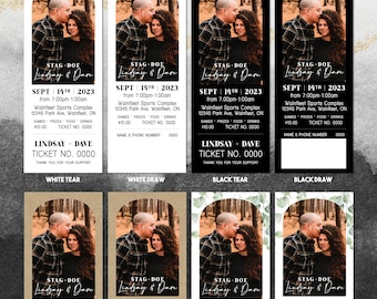 Printed Raffle Buck and Doe Tickets jack and Jill Tickets Stag and Doe ...