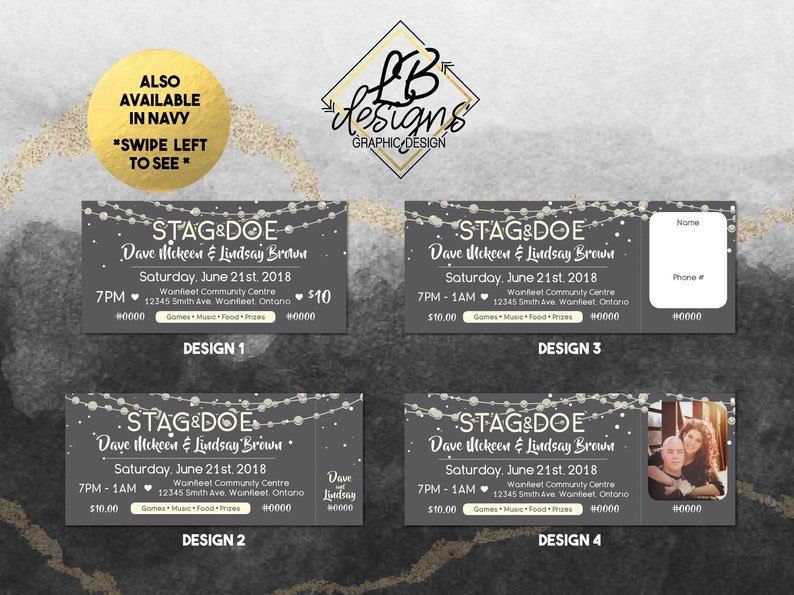 Stag & Doe Tickets Stringed Lights/rustic Design - Etsy