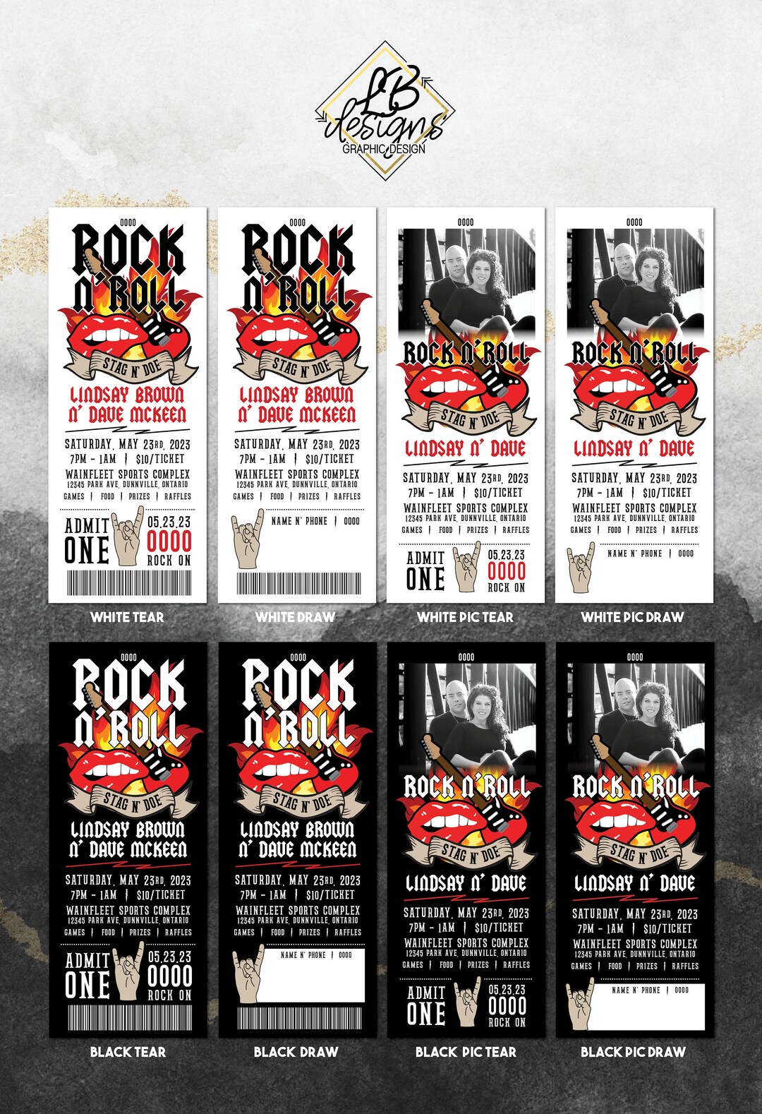 Stag & Doe Tickets - Rock N' Roll Ain't Noise Pollution - Etsy