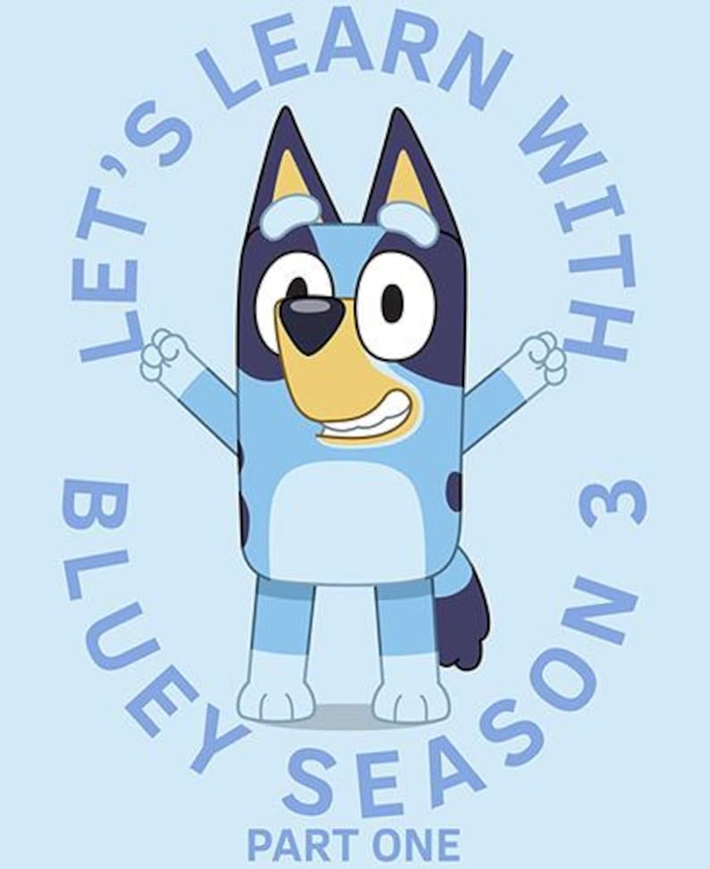 Let's Learn With Bluey - Season 3 Part 1 Curriculum - Etsy