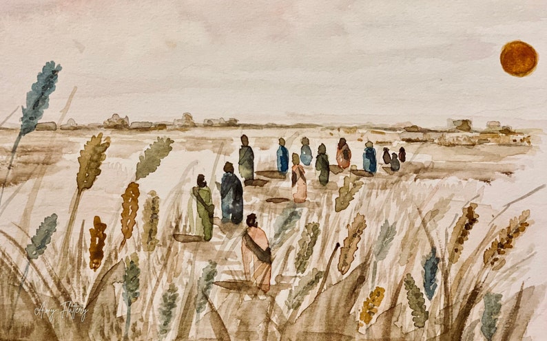 Digital Download Jesus Walking With The Disciples In The Grain Field
