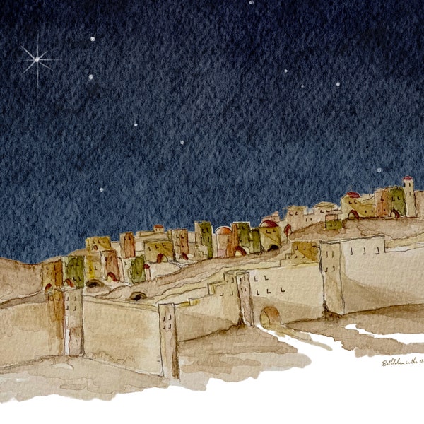 Bethlehem Paint Art - Etsy
