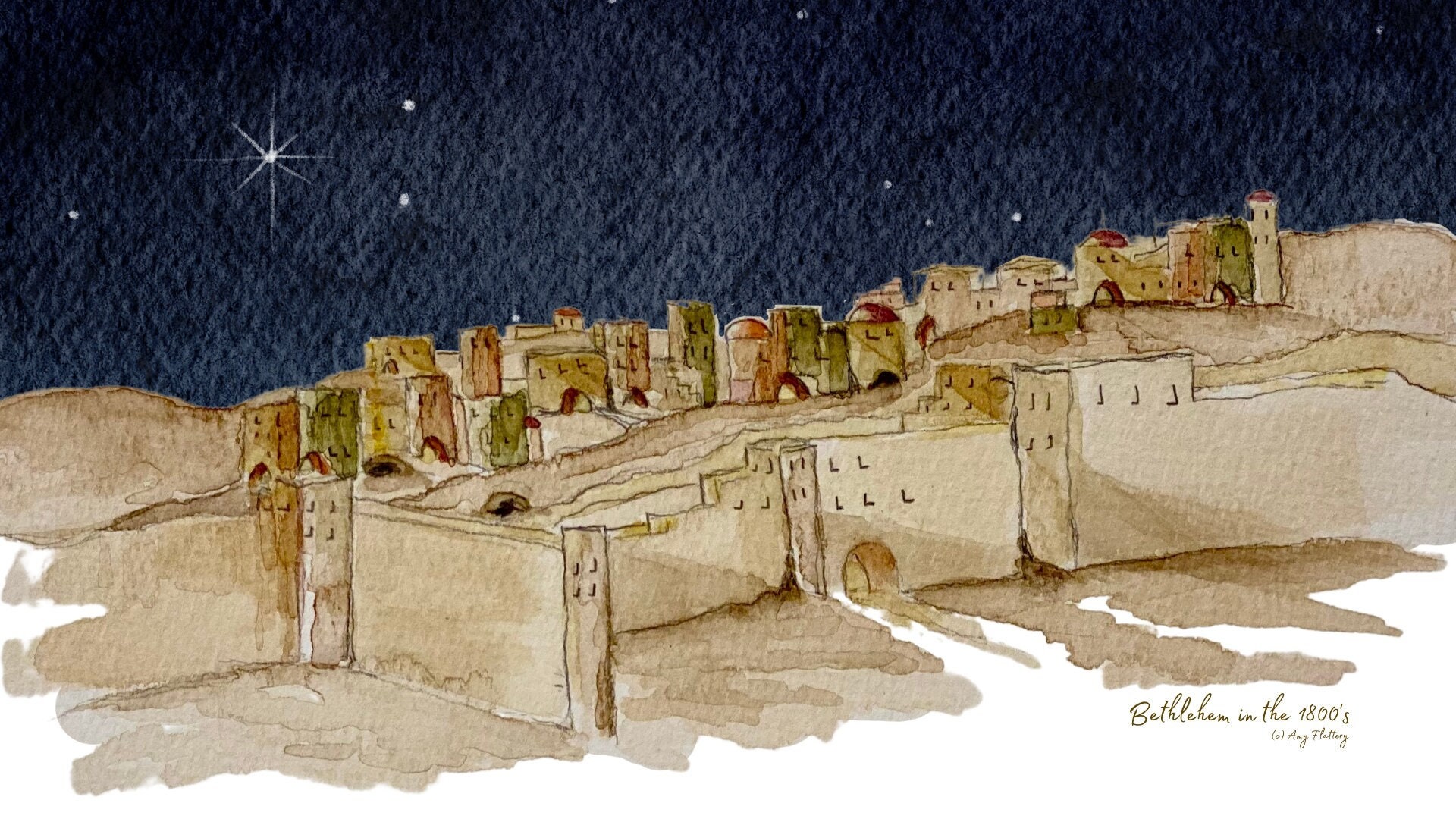 Bethlehem Digital Printable Instant Download of the Birthplace of Jesus ...