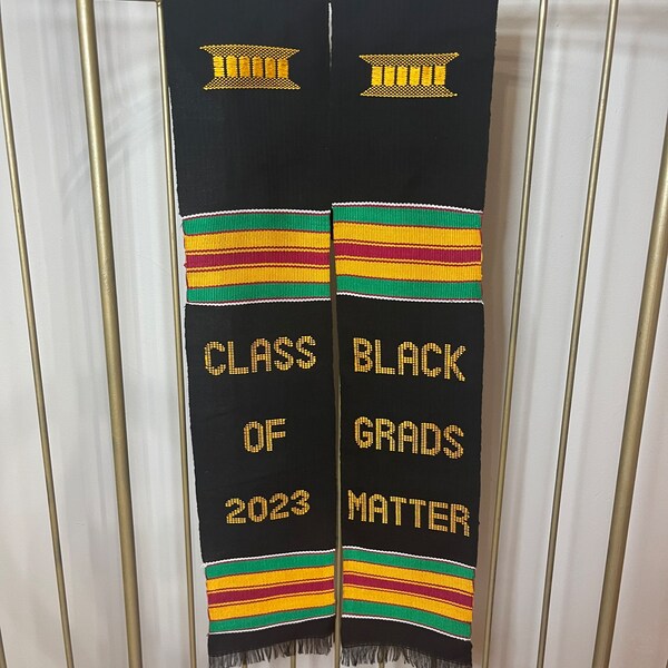 Black Graduation Stole 2023 - Etsy