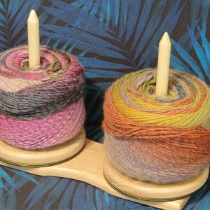 Dual Yarn Spinner: Cherry or Red Oak - Etsy