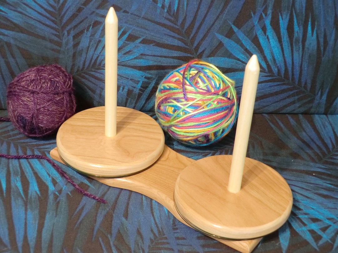 Dual Yarn Spinner: Cherry or Red Oak - Etsy