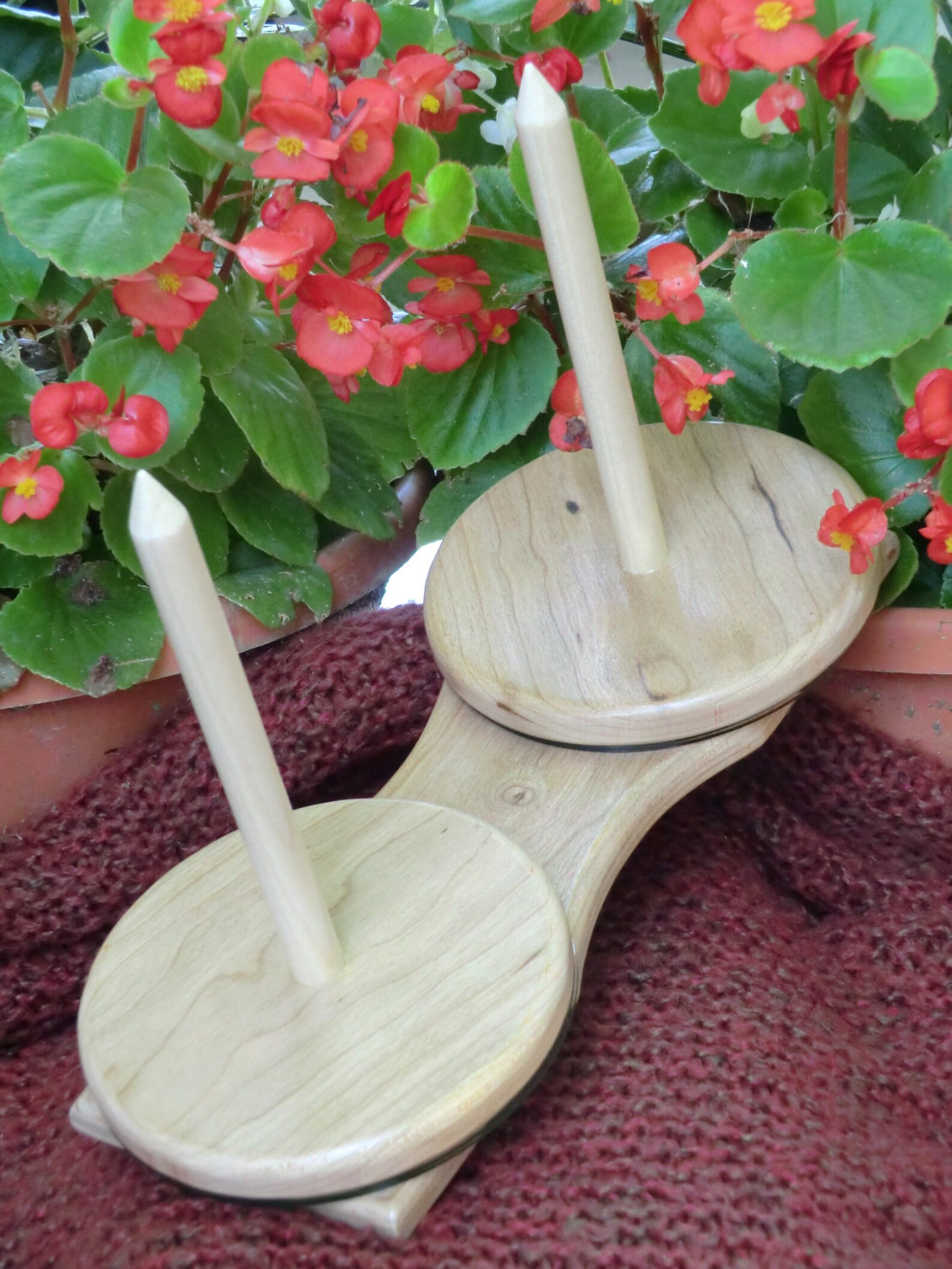 Dual Yarn Spinner: Cherry or Red Oak - Etsy