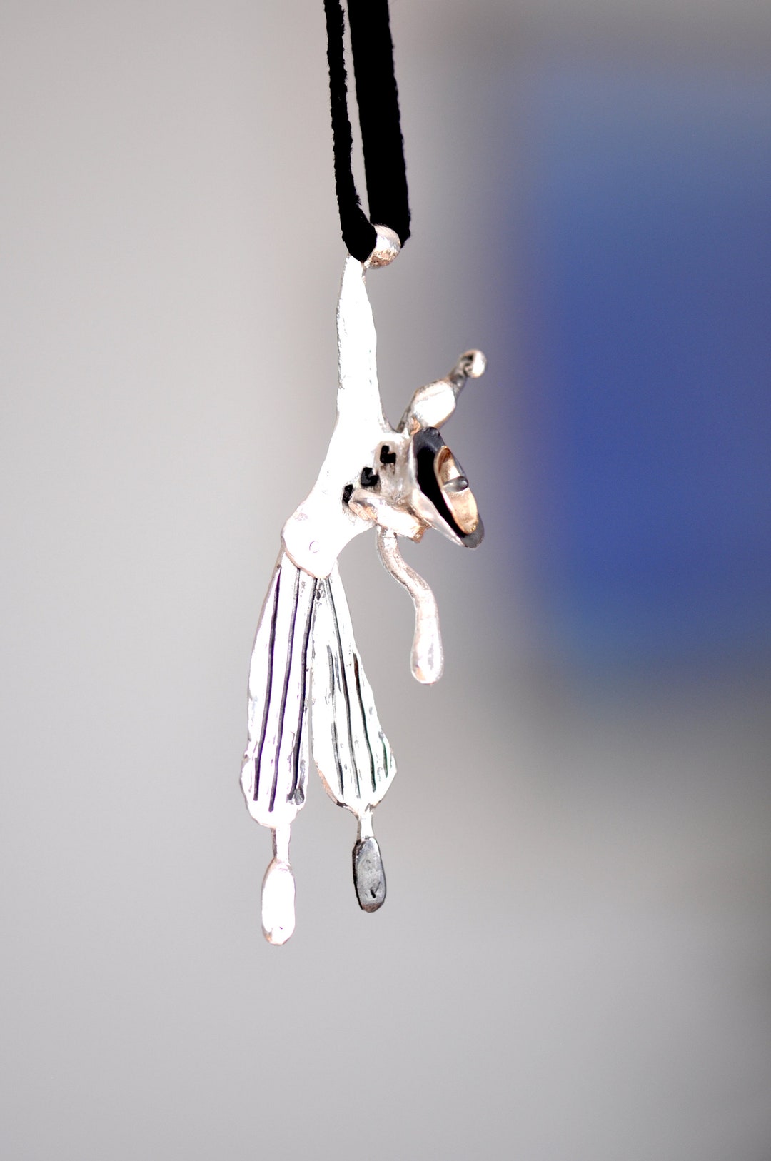 Unique Clown Silver Necklace, Clowncore Circus Jewelry, Man With Big ...