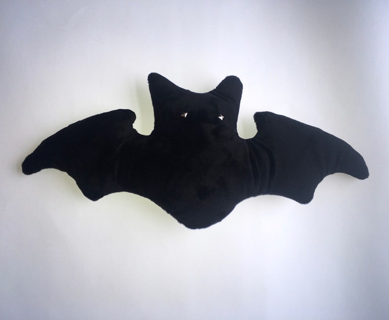 Black Suvvy Bat Bat-shaped Pillow - Etsy