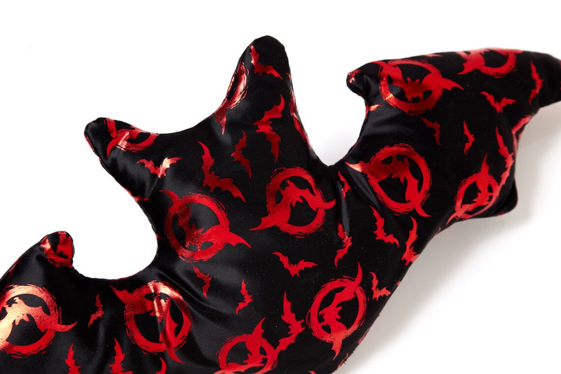Metallic Bat on Bat Bat-shaped Pillow - Etsy